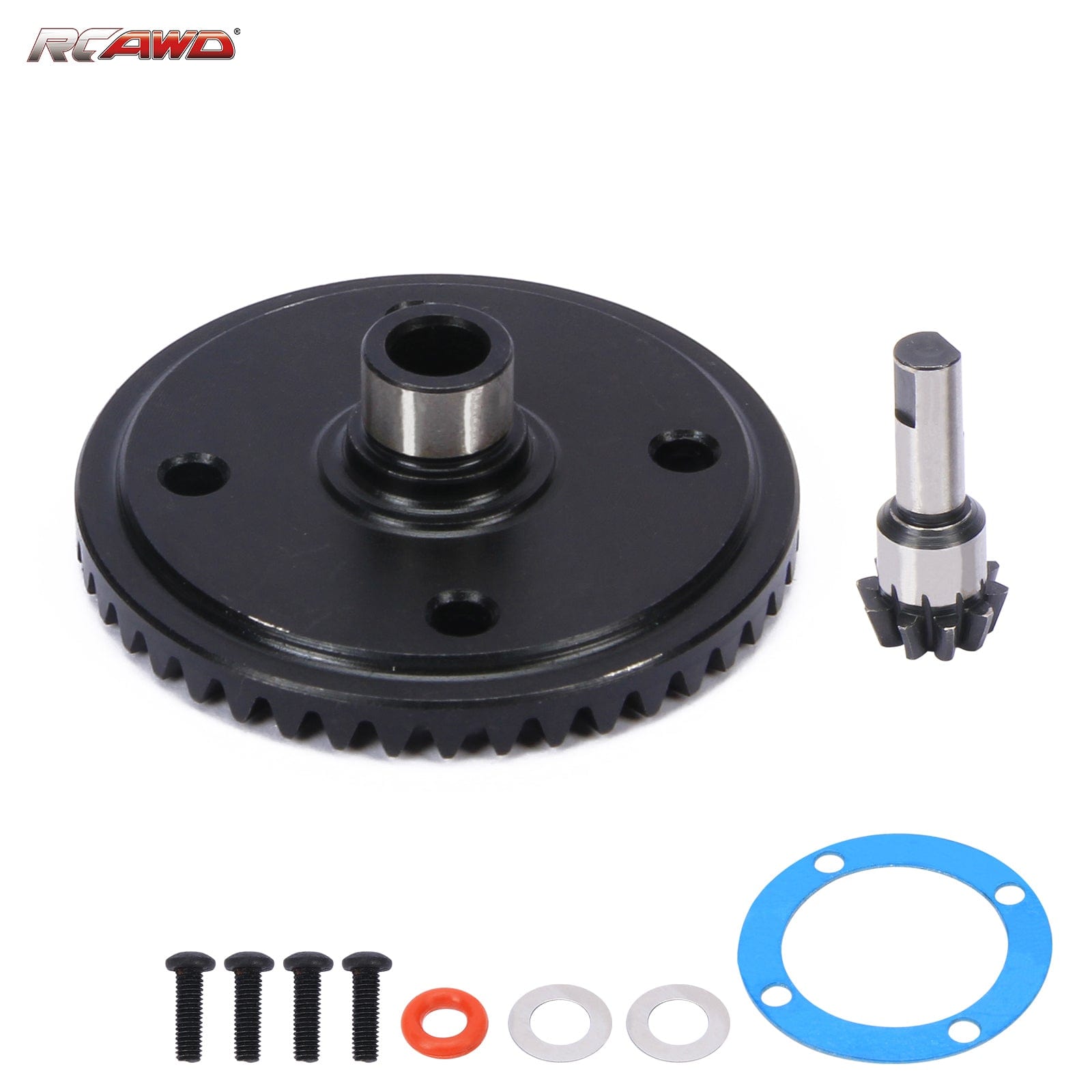 RCAWD Arrma 6s 40CrMo 43T main diff pur gear spiral with 10T main input gear set D2-ARAC4008BL ...