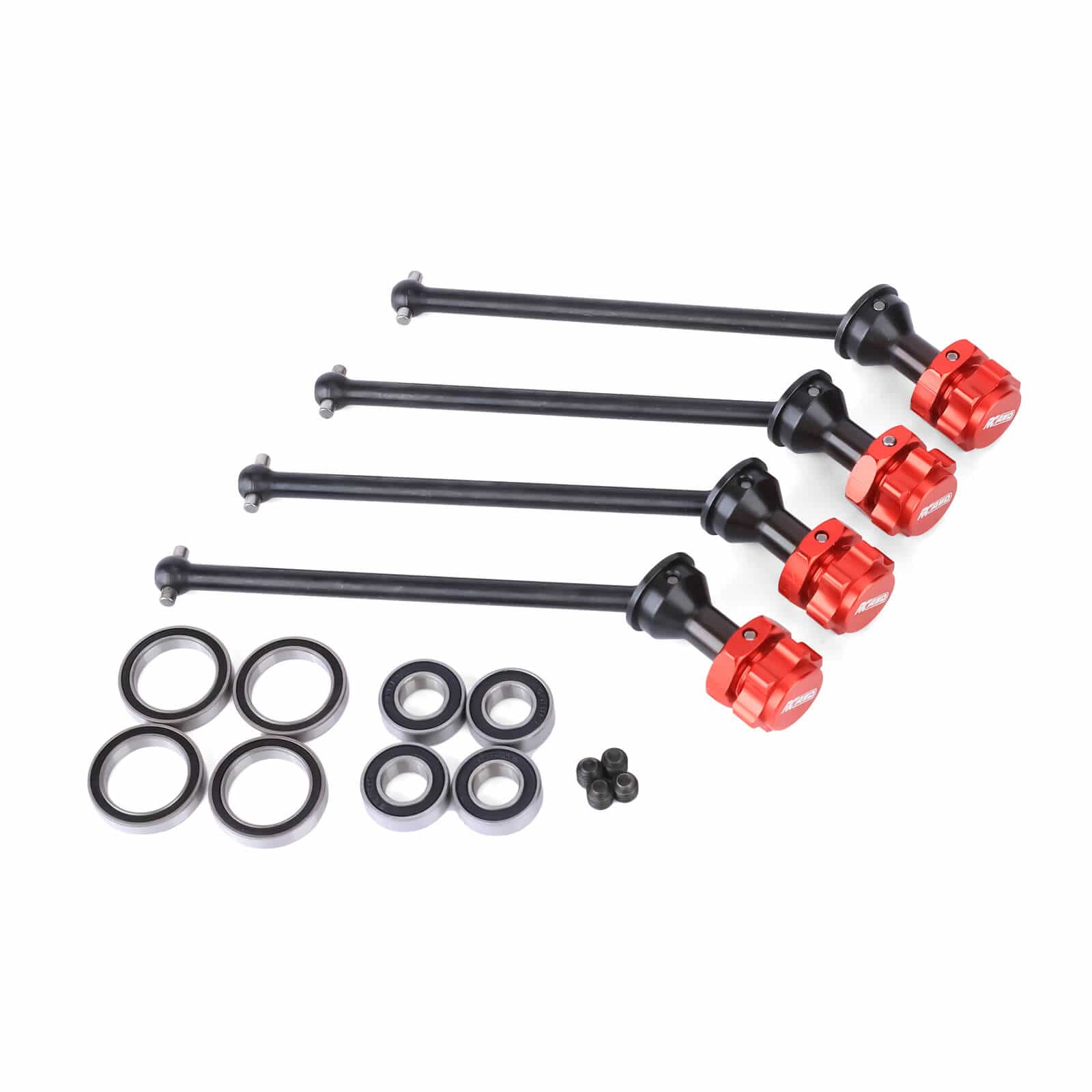 RCAWD ARRMA 6S 94MM Front Rear CVD Driveshaft Set With Bearings Hub Nu