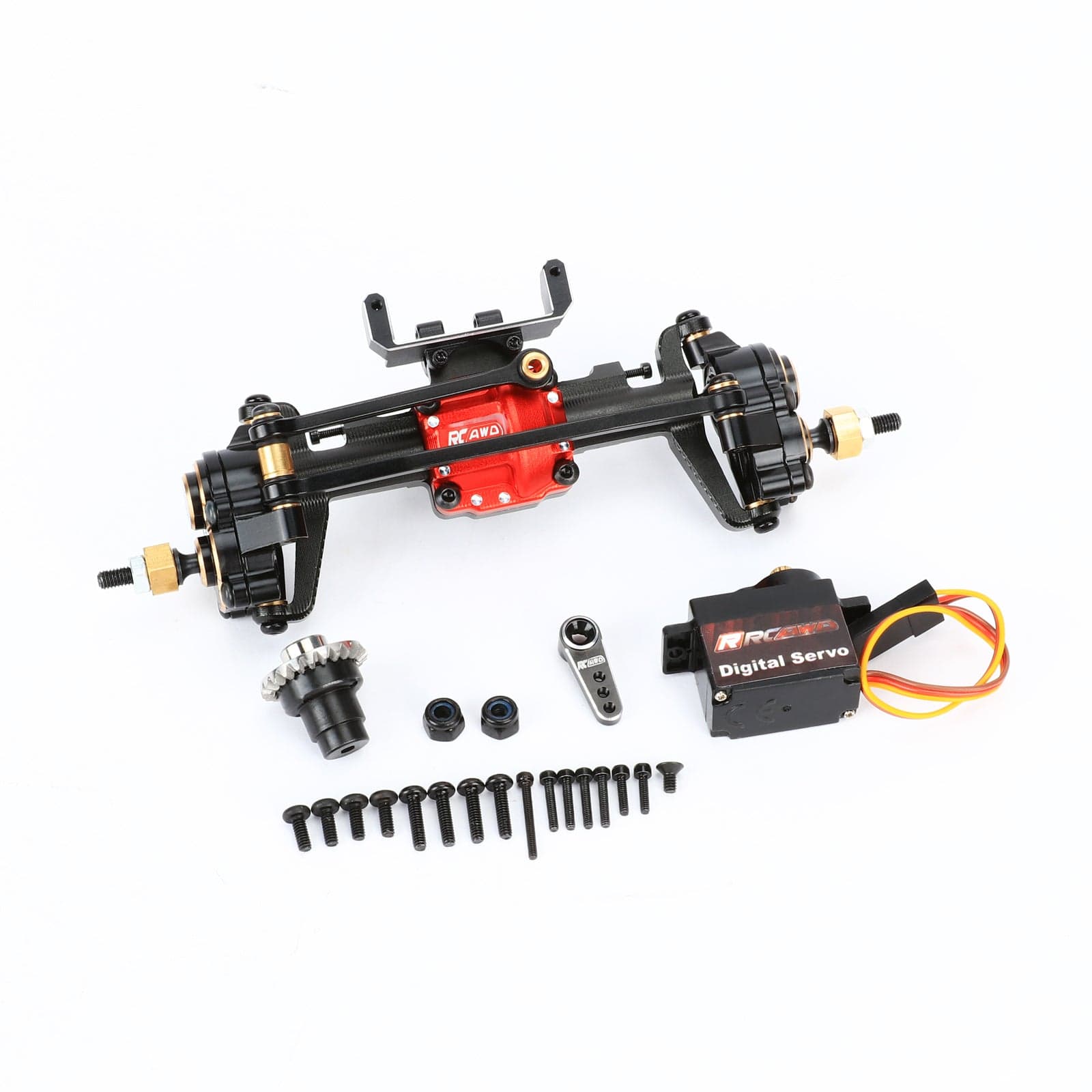 RCAWD SCX24 Front Portal Axles Set with Diff Kits and Servo set- SCX24 Upgrade Parts