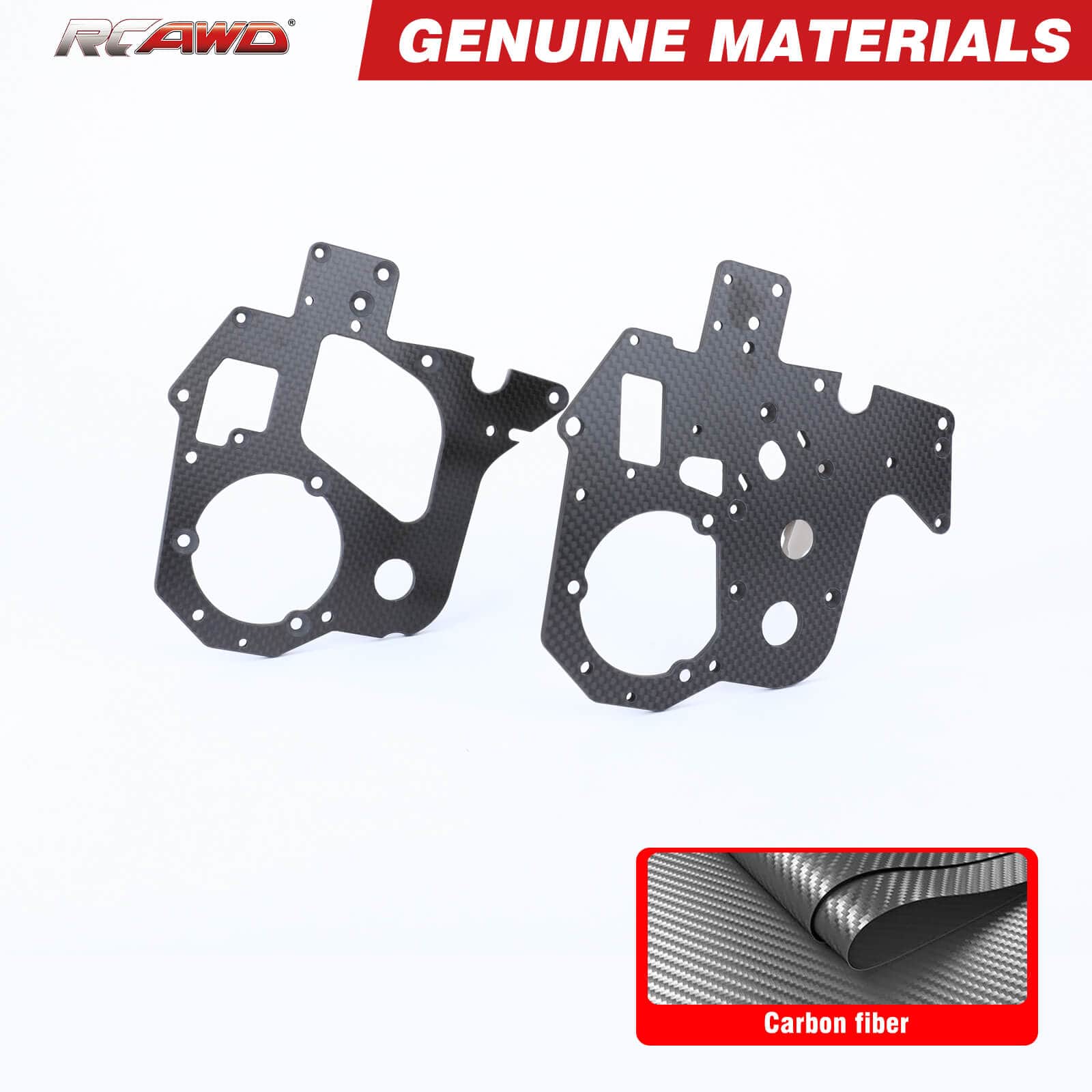 RCAWD 1/4 Losi Promoto-MX Carbon Chassis Plate Set for losi Motorcycle