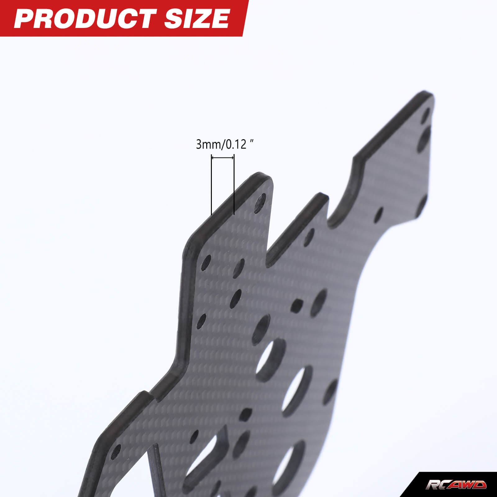 RCAWD 1/4 Losi Promoto-MX Carbon Chassis Plate Set for losi Motorcycle