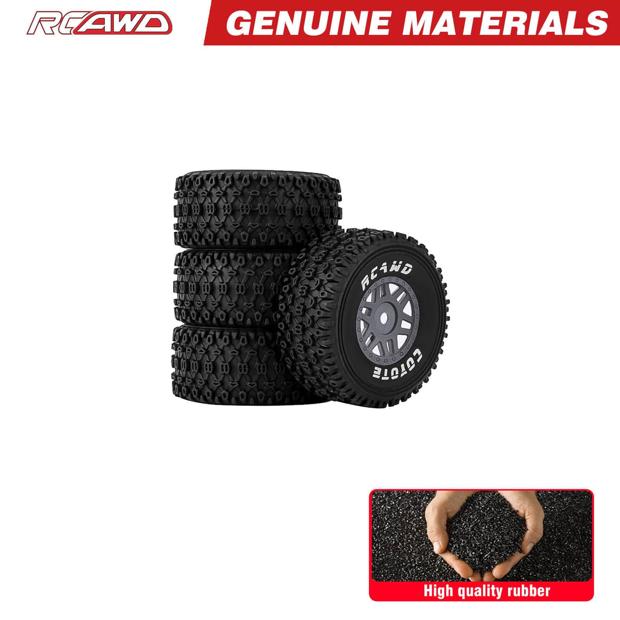 RCAWD ARRMA MOJAVE GROM All Terrain Adaptation Pre Glued Wheel Tires