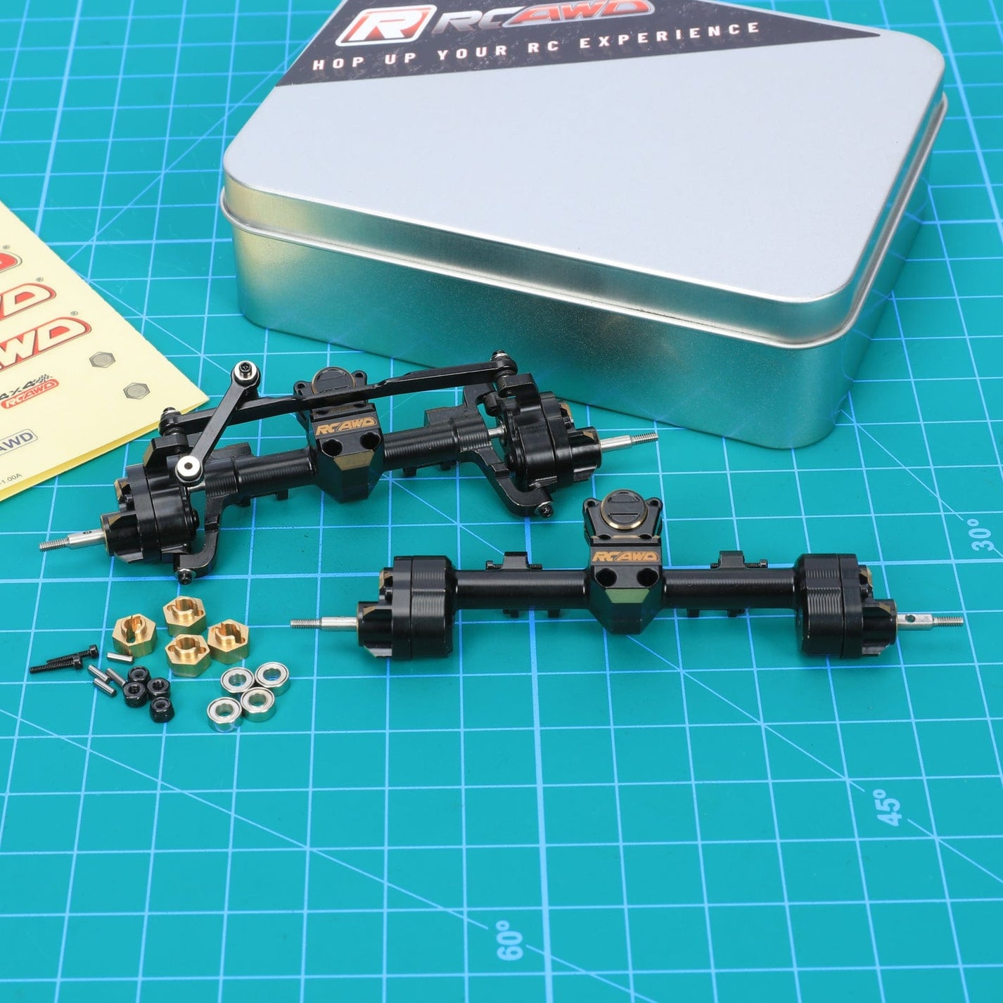 RCAWD SCX24 Brass Portal Axle Increase Weight compatiable with AX24 ...