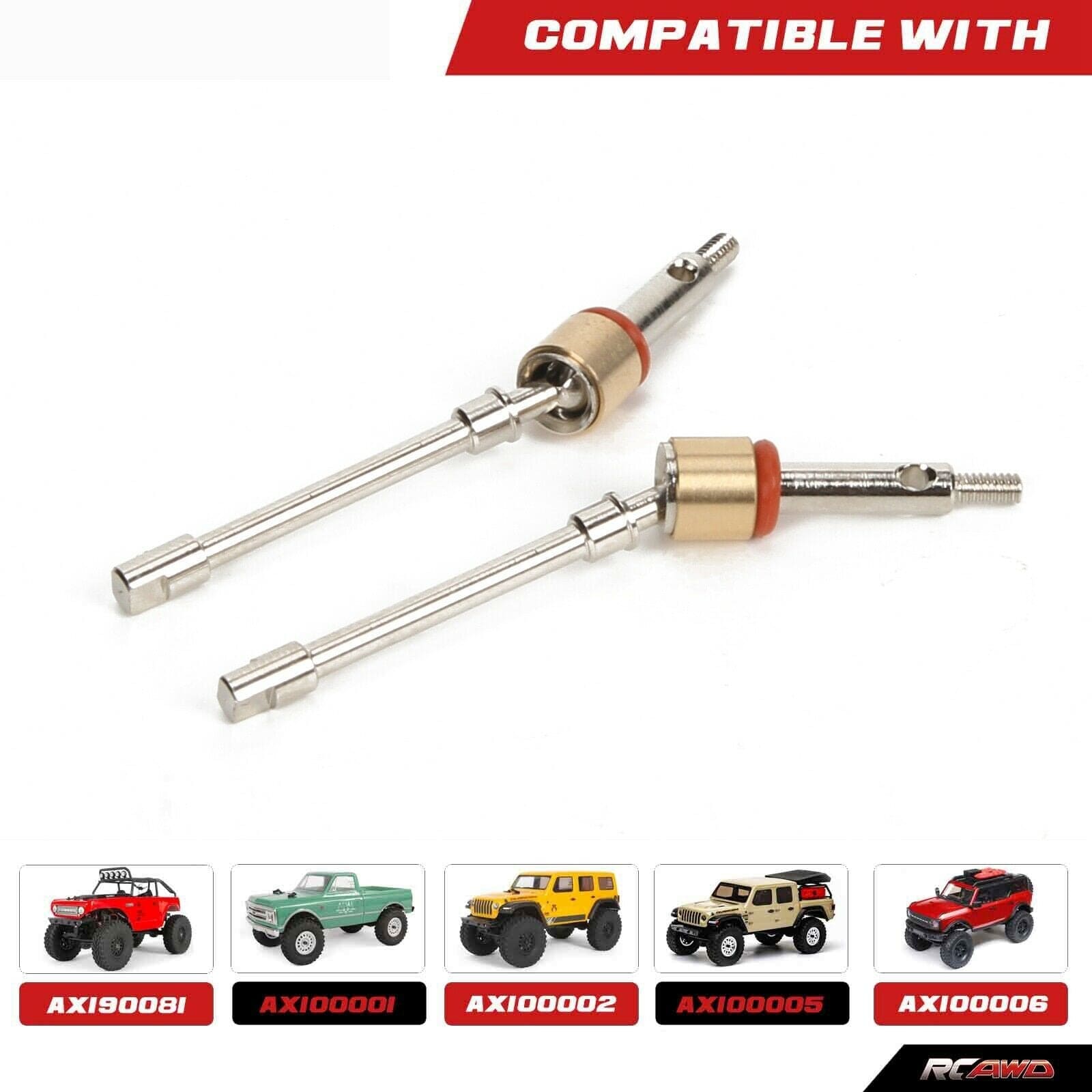 RCAWD Axial SCX24 Front CVD Axle Upgrade Parts compatiable with AX24 ...
