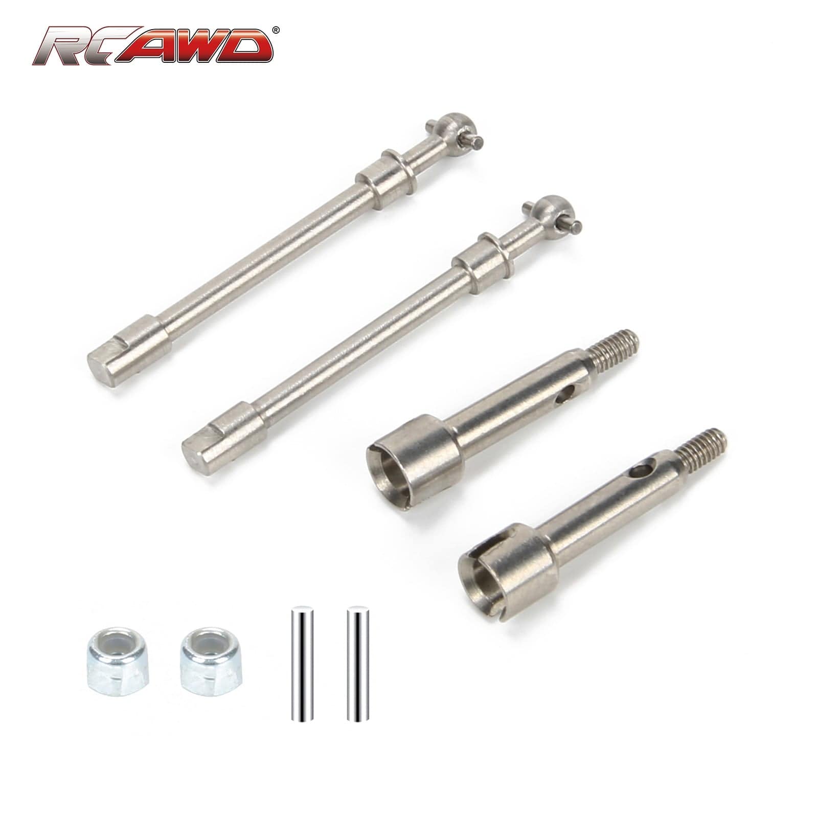 RCAWD Axial SCX24 front stub axle & front axle shaft Hardened stainless ...