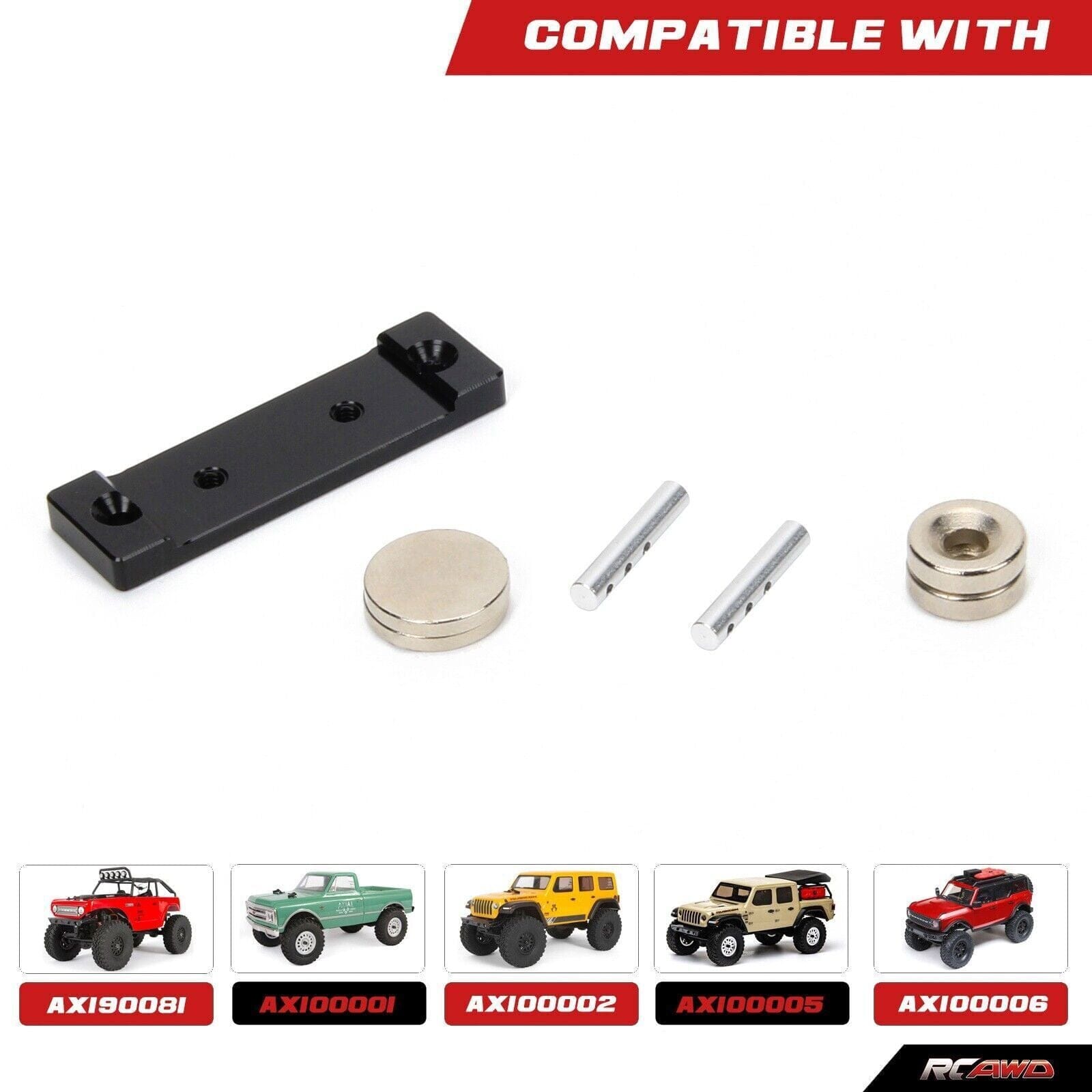 RCAWD Axial SCX24 magnetic body mount SCX2509 - SCX24 Upgrade Parts