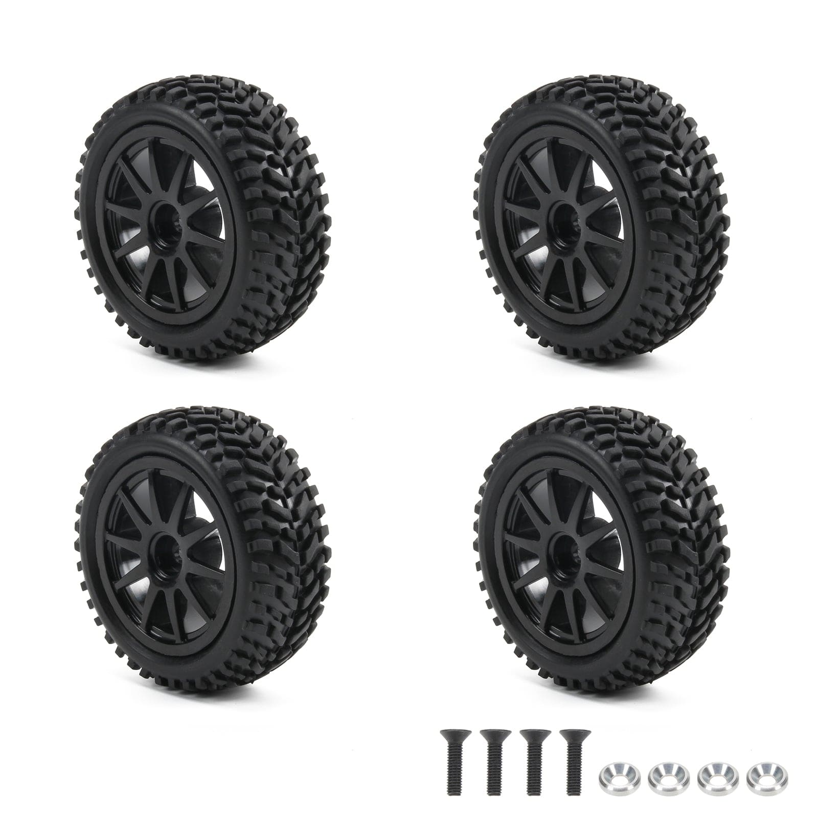 RCAWD Axial 1/18 Yeti Jr 75*31mm Wheel Rim & Rubber Tire for Axial 1/18 ...