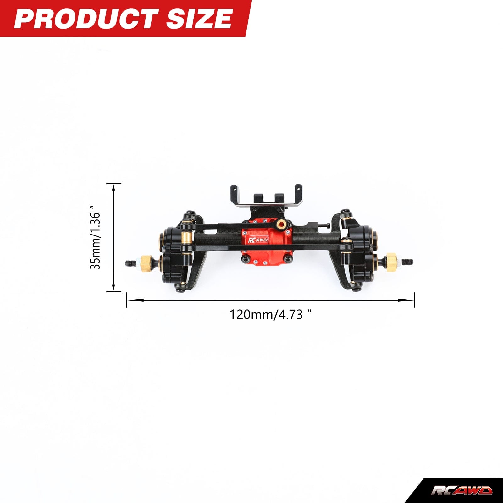 RCAWD SCX24 Front Portal Axles Set with Diff Kits and Servo set- SCX24 ...