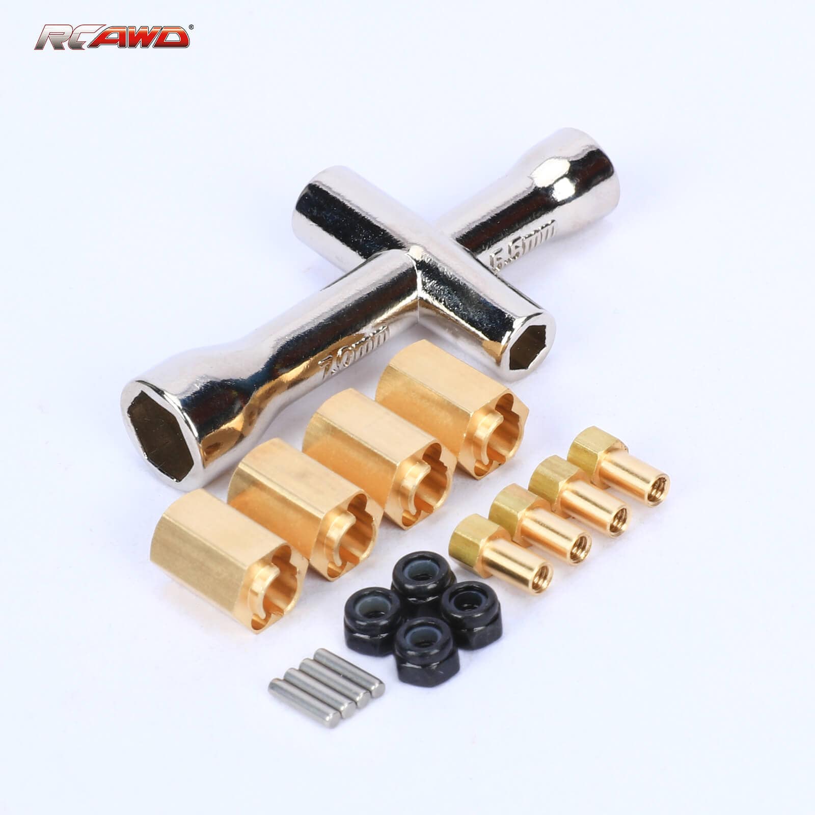 RCAWD Trx4m Brass Wheel Hex H7*10mm Extend Width-1/18 Traxxas Trx4m ...